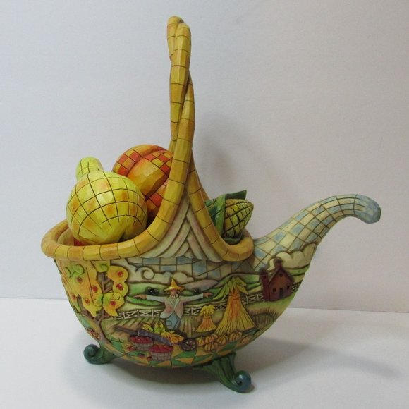 Jim Shore | Holiday | Jim Shore Basket Of Plenty Fall Thanksgiving ...